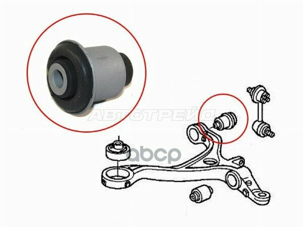 Сайлентблок рычага Honda Accord 02-13 / Acura TSX 03-08 Sat арт. ST-51393-SDA-A02