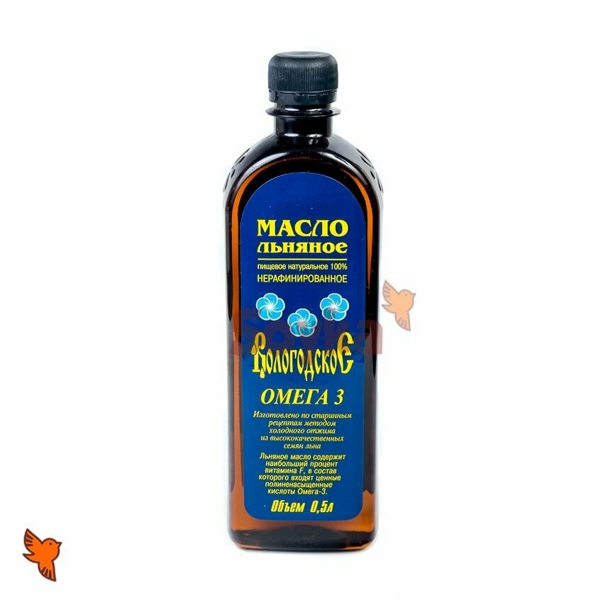 Масло льняное нерафинированное Вологодское 100%, 500мл