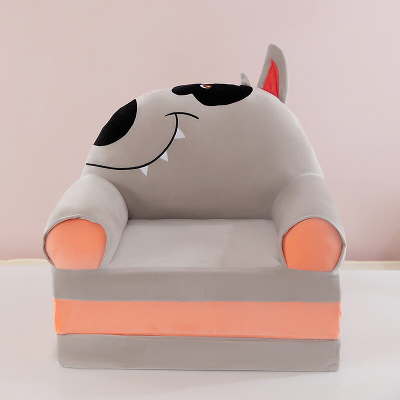 Многоярусная складная детская кровать-диван с плюшевым сиденьем для детей 4-6 лет Цвет：СобакаВысота：Собранный складной