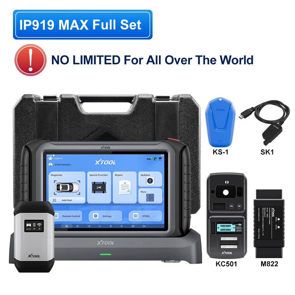 XTOOL IP919 MAX Full Set: автосканер с J2534