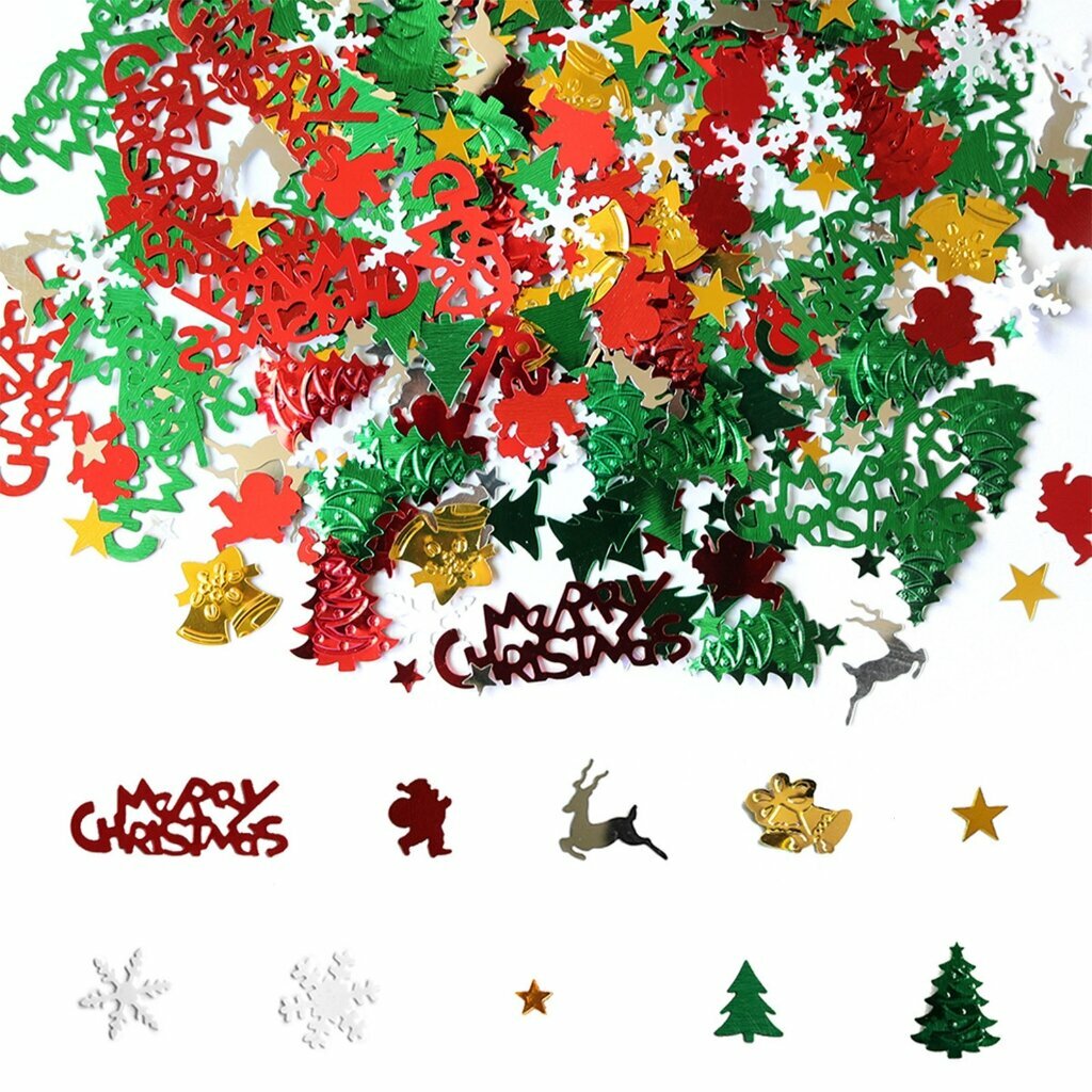 Блестящие Пластиковые Конфетти С Мерцающими Снежинками и Оленями, Наполнители Для Воздушных Шаров Confettis