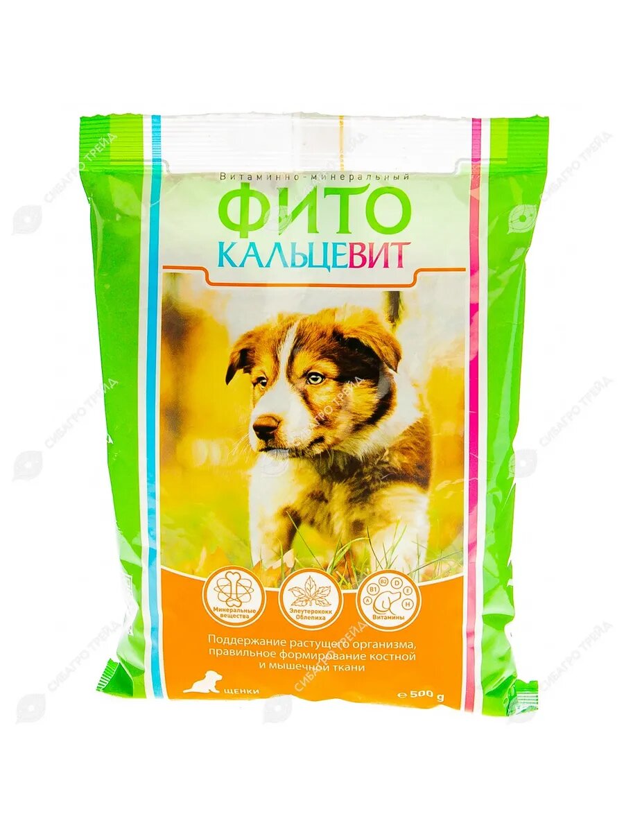 Фитокальцевит д/щенков уп.500г