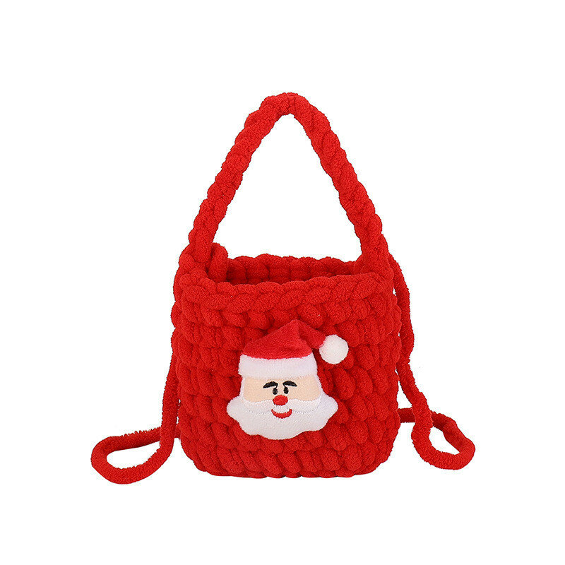 Игрушечная вязаная сумка оленя для малышей, идеально подходящая для повседневной носки и игры, красная