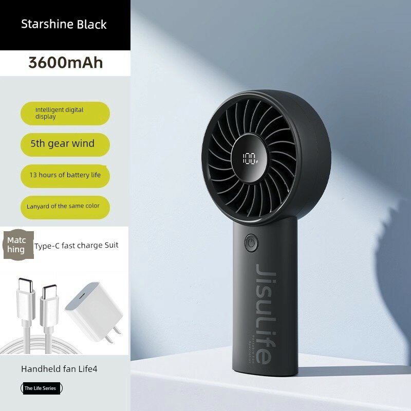 Jisu маленький вентилятор портативный маленький мини-перезаряжаемый вентилятор студенческое общежитие ручной USB