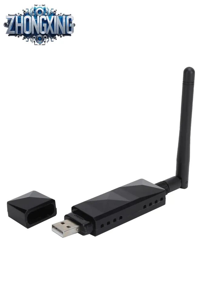 USB WiFi адаптер AR9271 с съемной антенной 2DBi, для Linux/Kali/Ubuntu/ТВ, черный