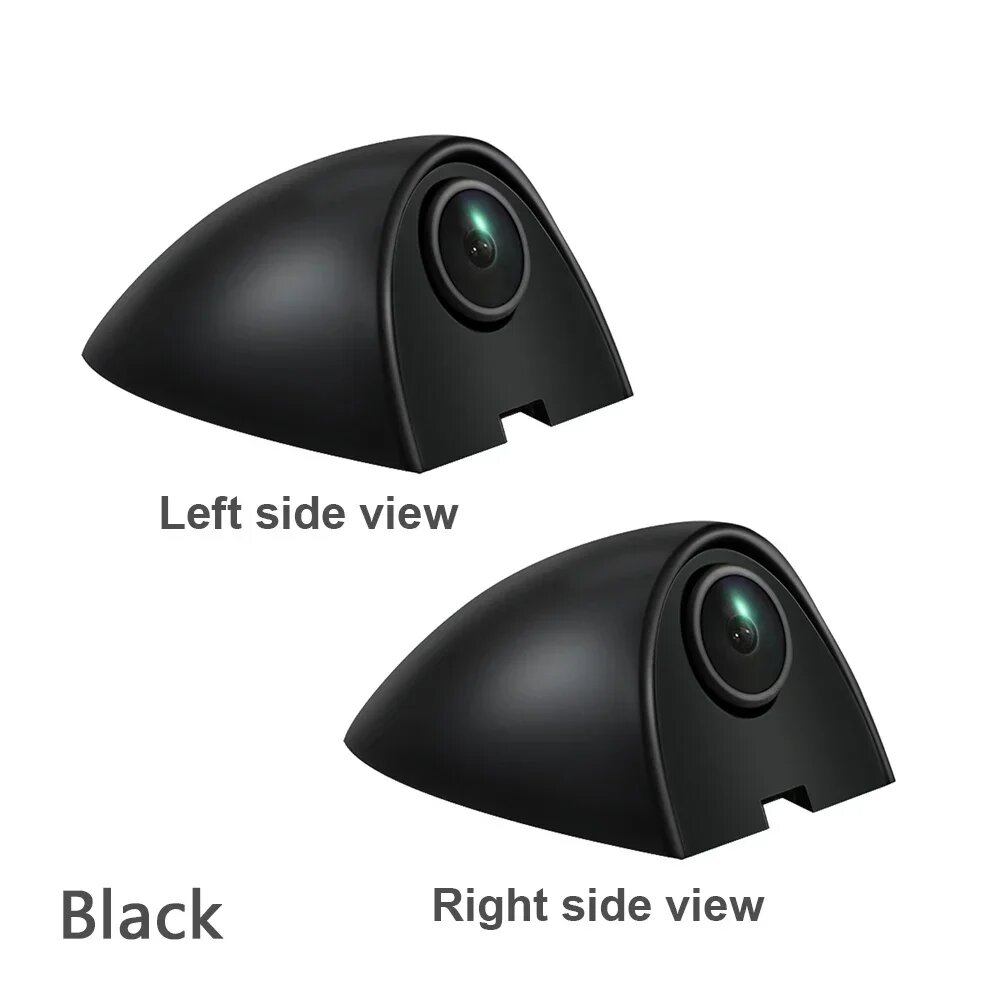 Одна пара автомобильных камер HD с боковым видом и ночным видением, водонепроницаемая 80 ° Black
