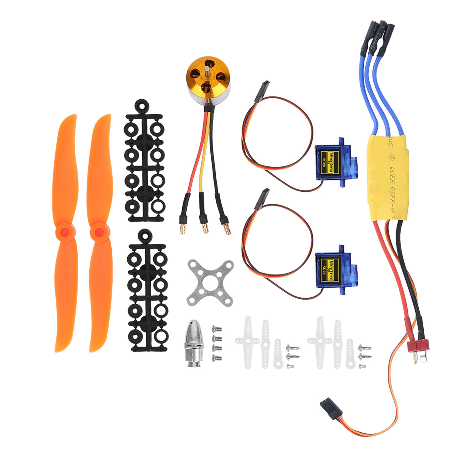 A2212 2200 кВ бесщеточный мотор 30A ESC SG90 9G Micro Servo 6035 Пропеллер для плоскости RC (мотор 2200 кВ.
