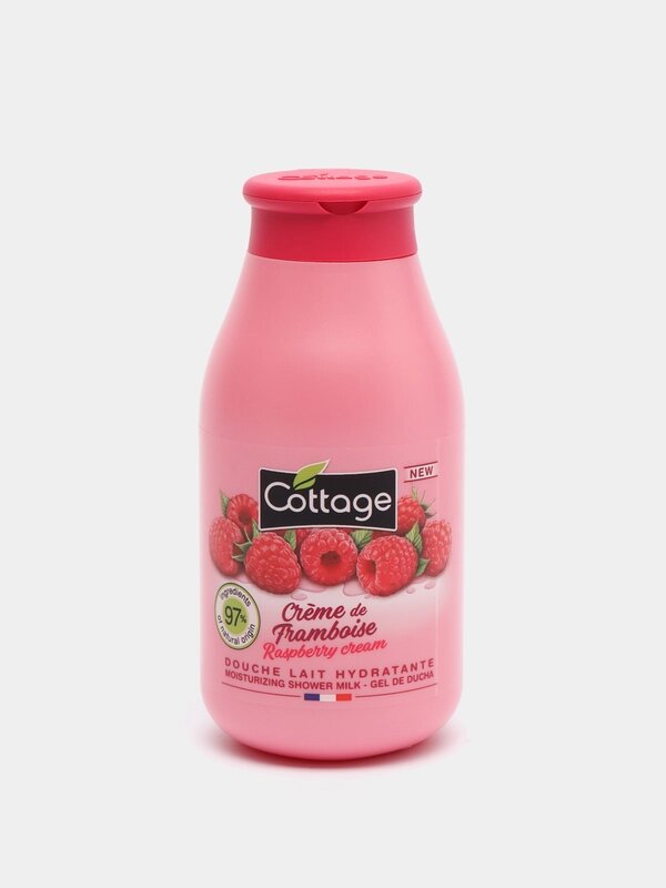 COTTAGE Молочко для душа увлажняющее "Малина со сливками" 250 мл