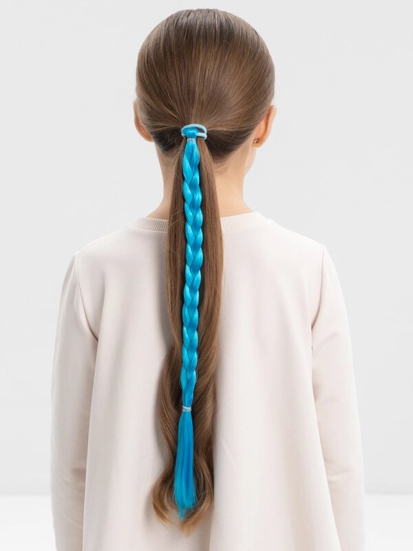 Канекалон-коса одноцветная 42 см аксессуар для волос на резинке