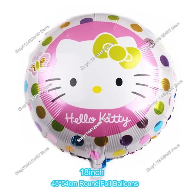 Украшения для дня рождения в стиле мультяшной Hello Kitty, милые латексные воздушные шары Hello Kitty, детские игрушки и подарки для вечеринки в честь рождения ребенка.
