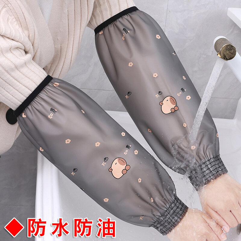 Водонепроницаемые и маслостойкие рукава для рук, защитные рукава для дома, кухонное использование, осень-зима, женские, антигрязевые, милые длинные рукава для работы