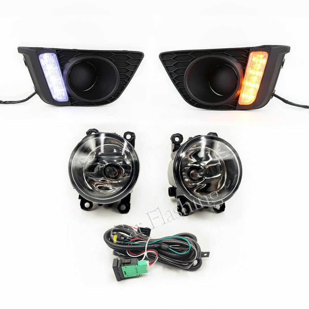 2шт для Honda Fit 14-17 светодиодные дневные ходовые огни GK5 противотуманная фара в сборе поворотник поворотник
