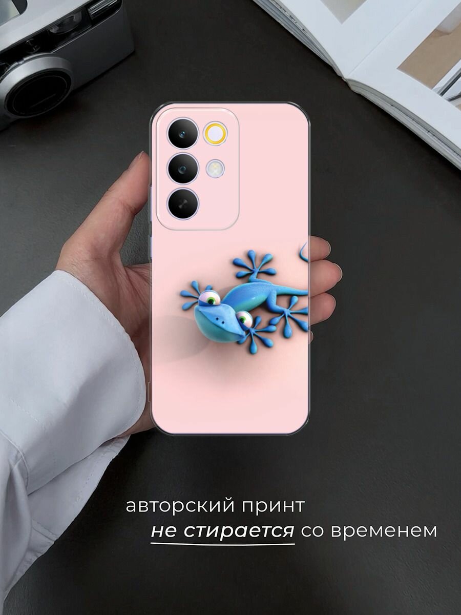Чехол на Realme C85 Pro / Реалми C85 Про с принтом Голубая ящерка — фото 1