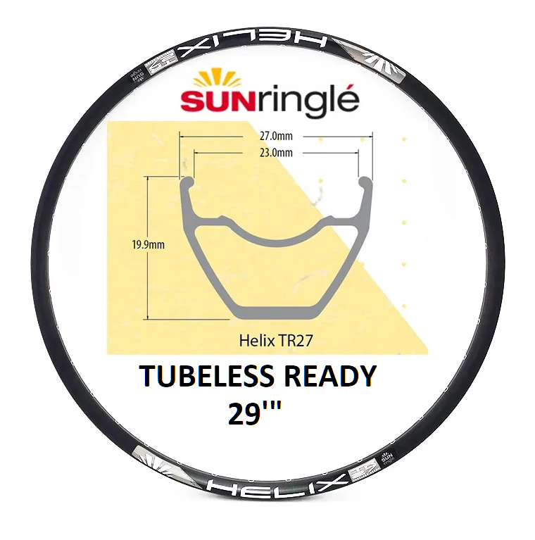 Обод 29" 32h SunRingle Helix TR27 Black (R98E14P13605C) Tubeless Ready
