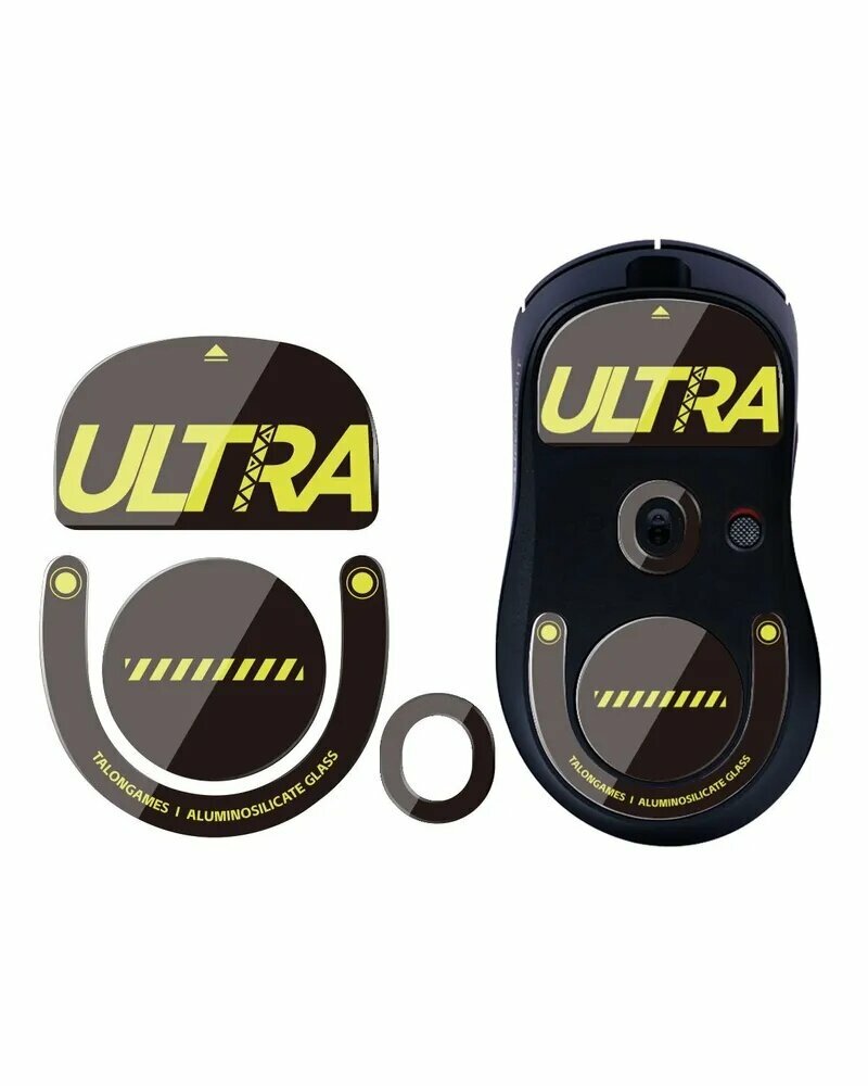 Стеклянные глайды для мыши Logitech G PRO X SUPERLIGHT 2 DEX Wireless / ножки из закаленного стекла, черные / TALONGAMES