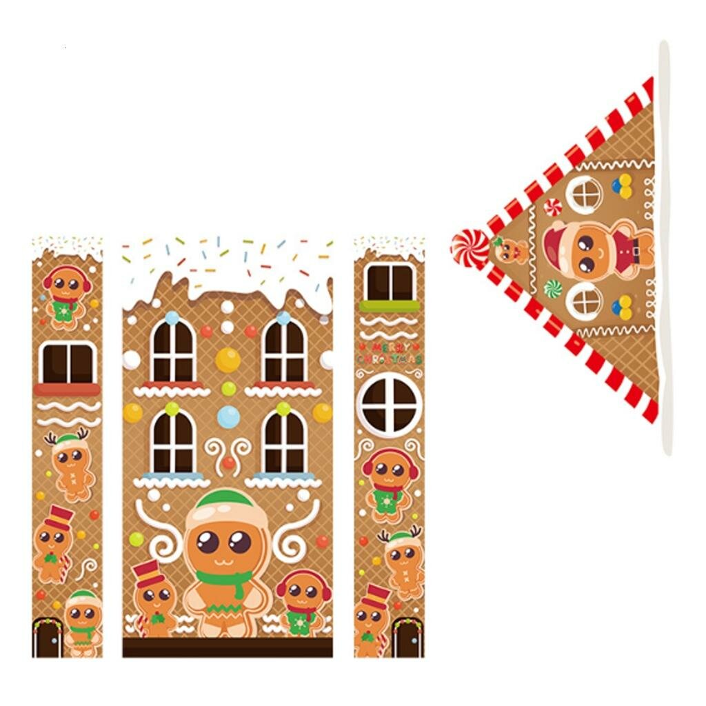 Дверное украшение в виде домика из имбирного пряника, E