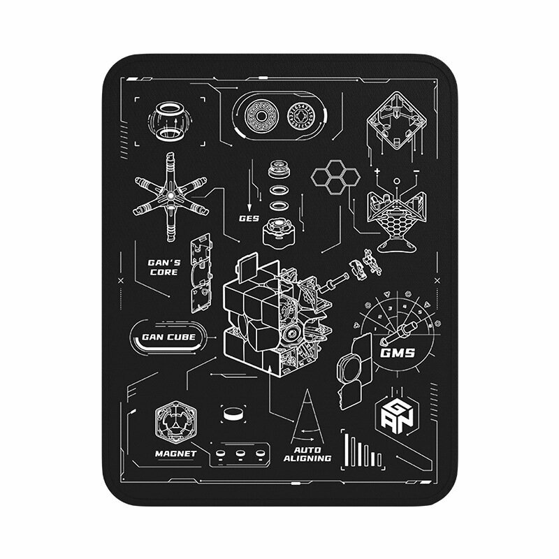 GAN Ручная Раскраска Speed Cube Тренажёрный Коврик Анти-Скользящая Гладкая Поверхность для Соревнований