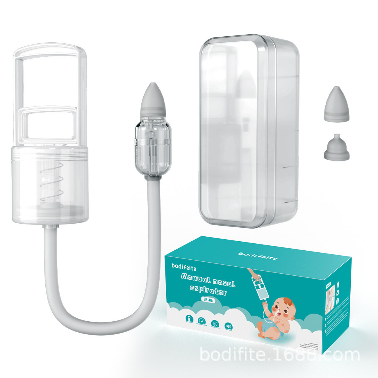 Новый ручной назальный аспиратор с отрицательным давлением, вакуумный всасыватель для чистки носа, силиконовая насадка для удаления соплей, набор инструментов для чистки носа