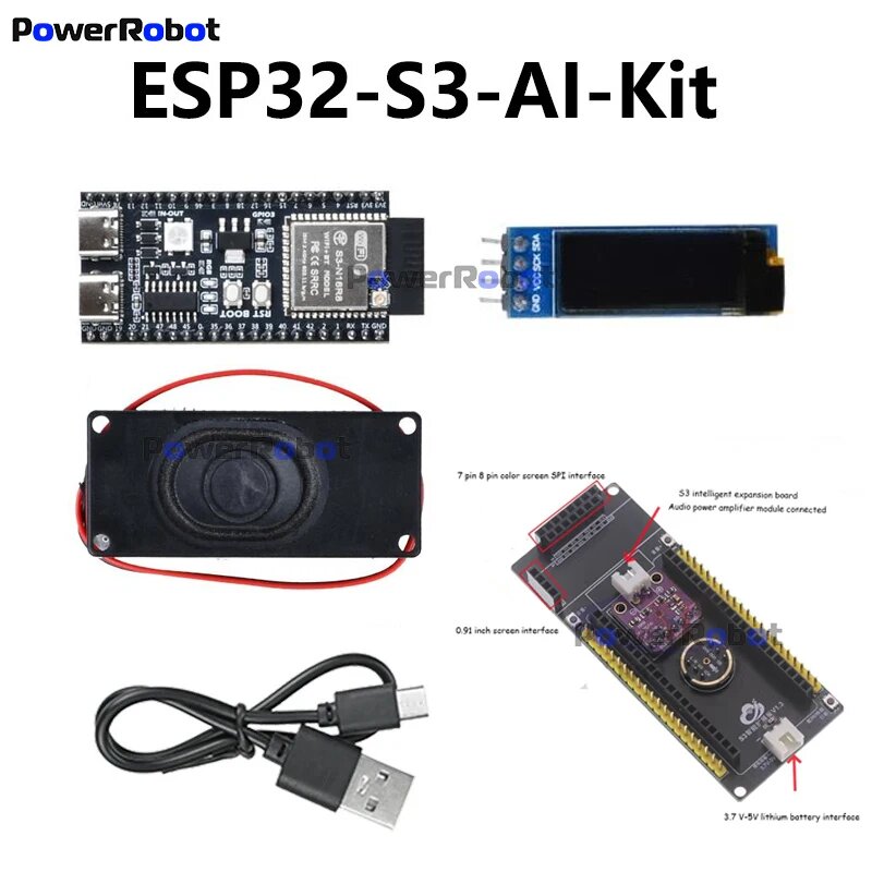 Стартовый комплект ESP32-S3 DeepSeek XiaoZhi AI Voice ESP32 S3 N16R8 ESP32-WROOM Модуль Wi-Fi BT Макетная плата для Arduino