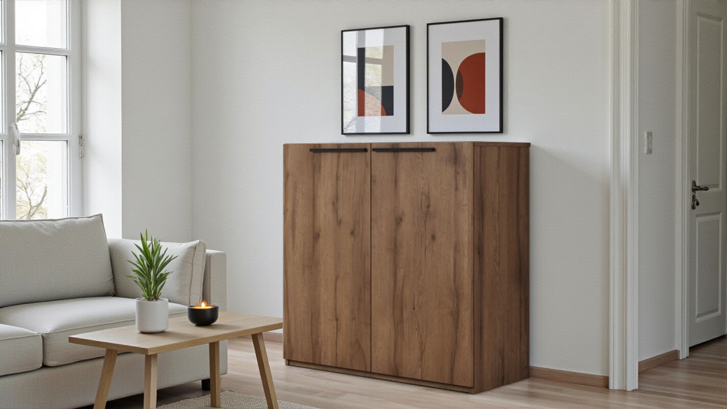 Тумба Лорена Пакс-1 Дуб Табачный U1147 NEW 110x44x90 см, коричневый GOODFORM