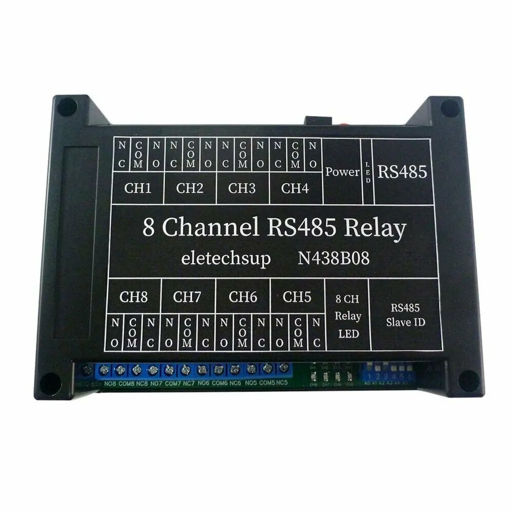 8-канальное реле RS485 N438B08 Modbus Rtu для управления камерой с помощью ПЛК