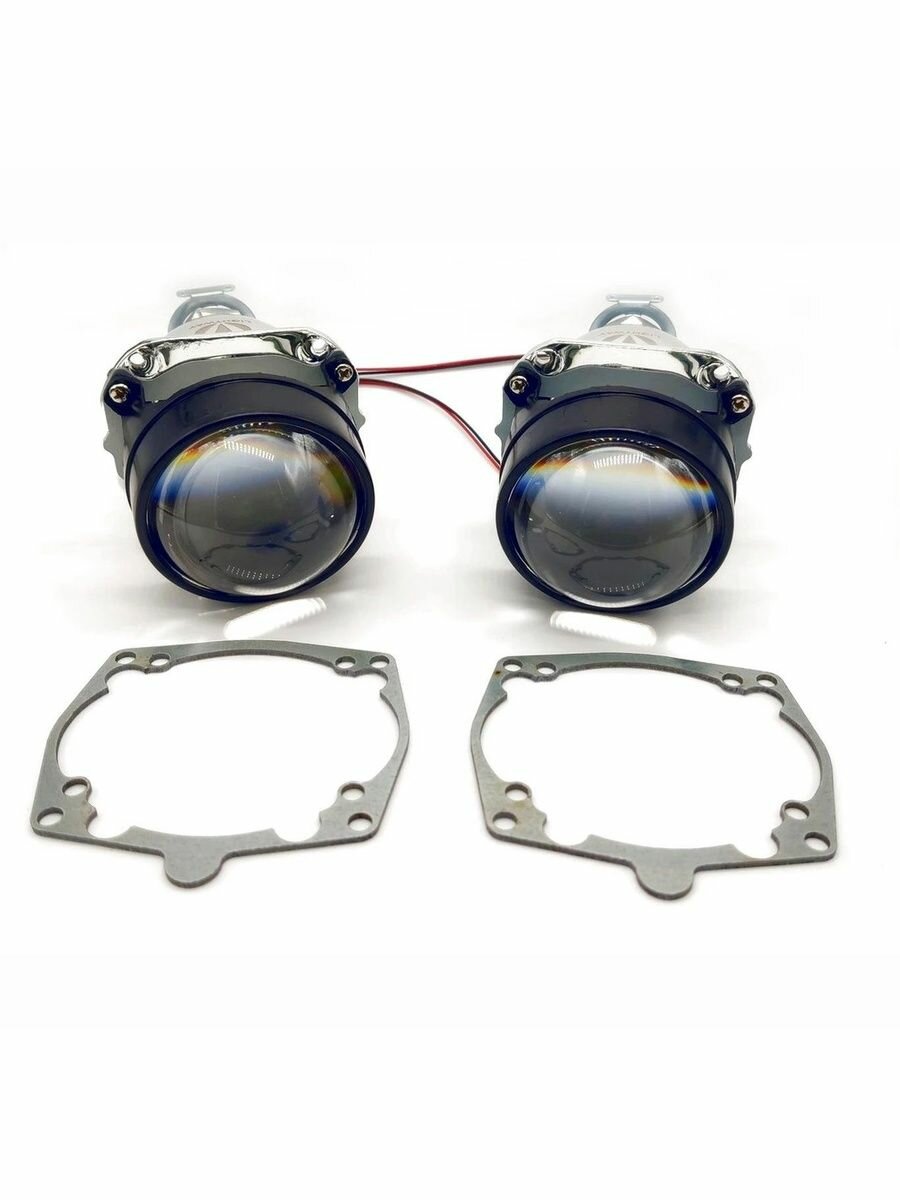 Комплект линз для ВАЗ 2110 2111 2112 1995-2012 / линзы H1 2,5 дюйма с рамками