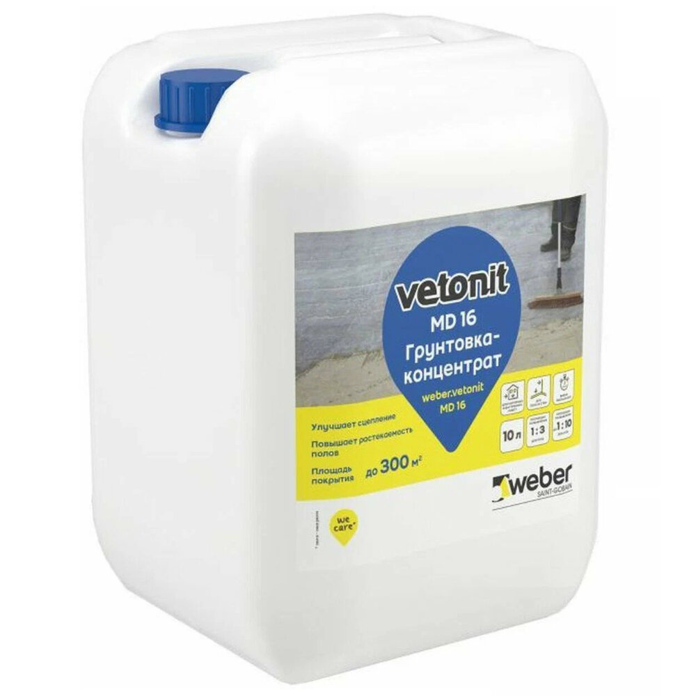 Вебер. Ветонит МД16 дисперсия для пола, акриловая, белая (10л)
