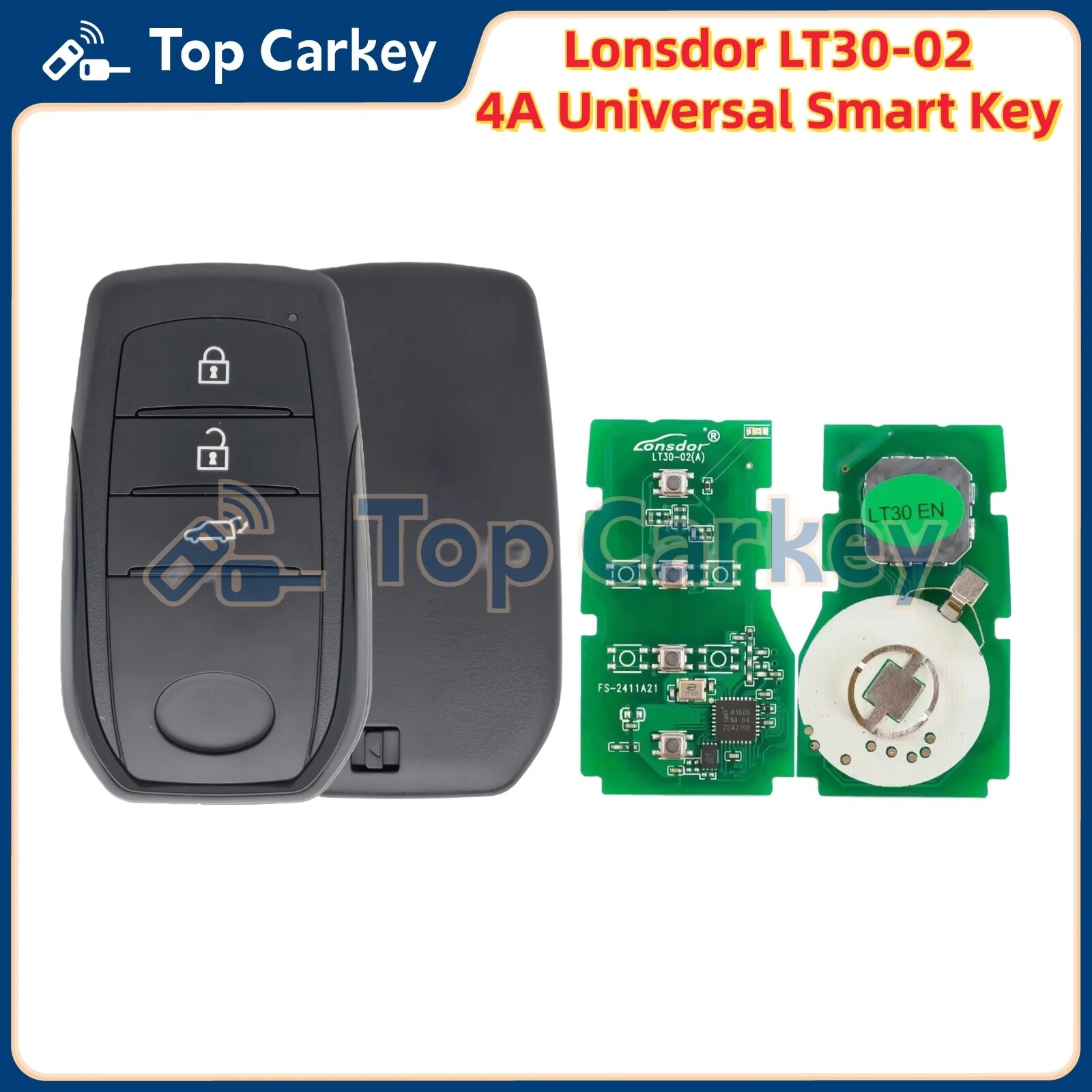 Универсальный смарт-ключ Lonsdor LT30 LT30-02 4A для Toyota Camry Sienna Corolla Cross Yaris Levin, поддержка 2000 2561 0110 1320 2550