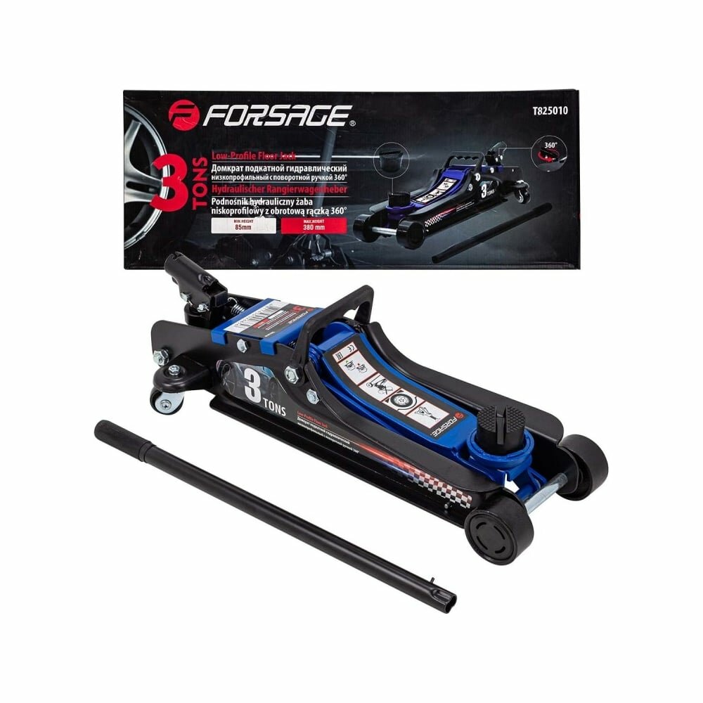 Подкатной гидравлический низкопрофильный домкрат Forsage F-T825010(51087)