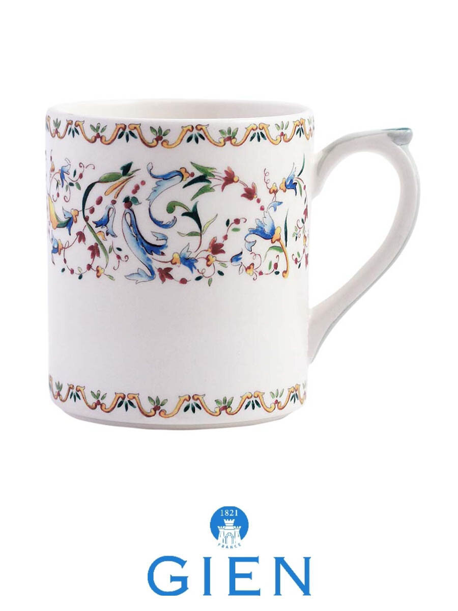 Кружка фаянсовая Gien Toscana, 420 мл, декор, глазурь, Франция