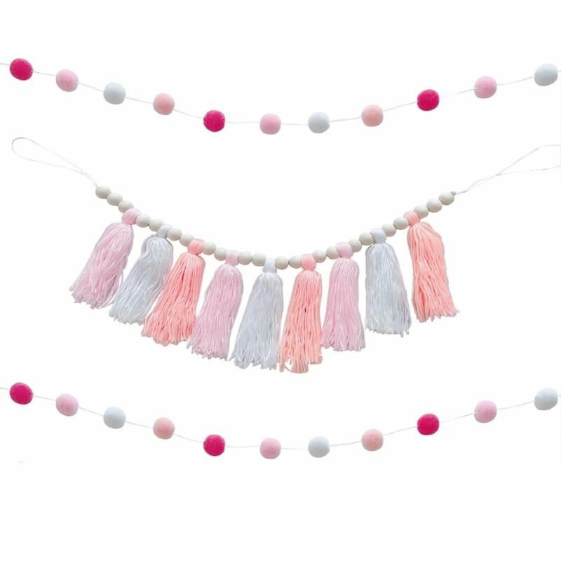 Декоративные гирлянды из бусин с кисточками, - 5