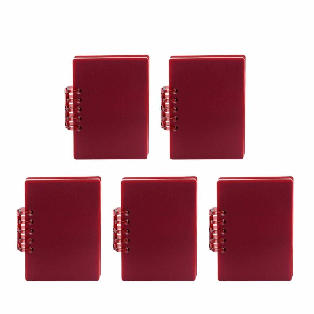 Блокнот А7 с перезаправляемыми листами из вторичного материала, Бургундский