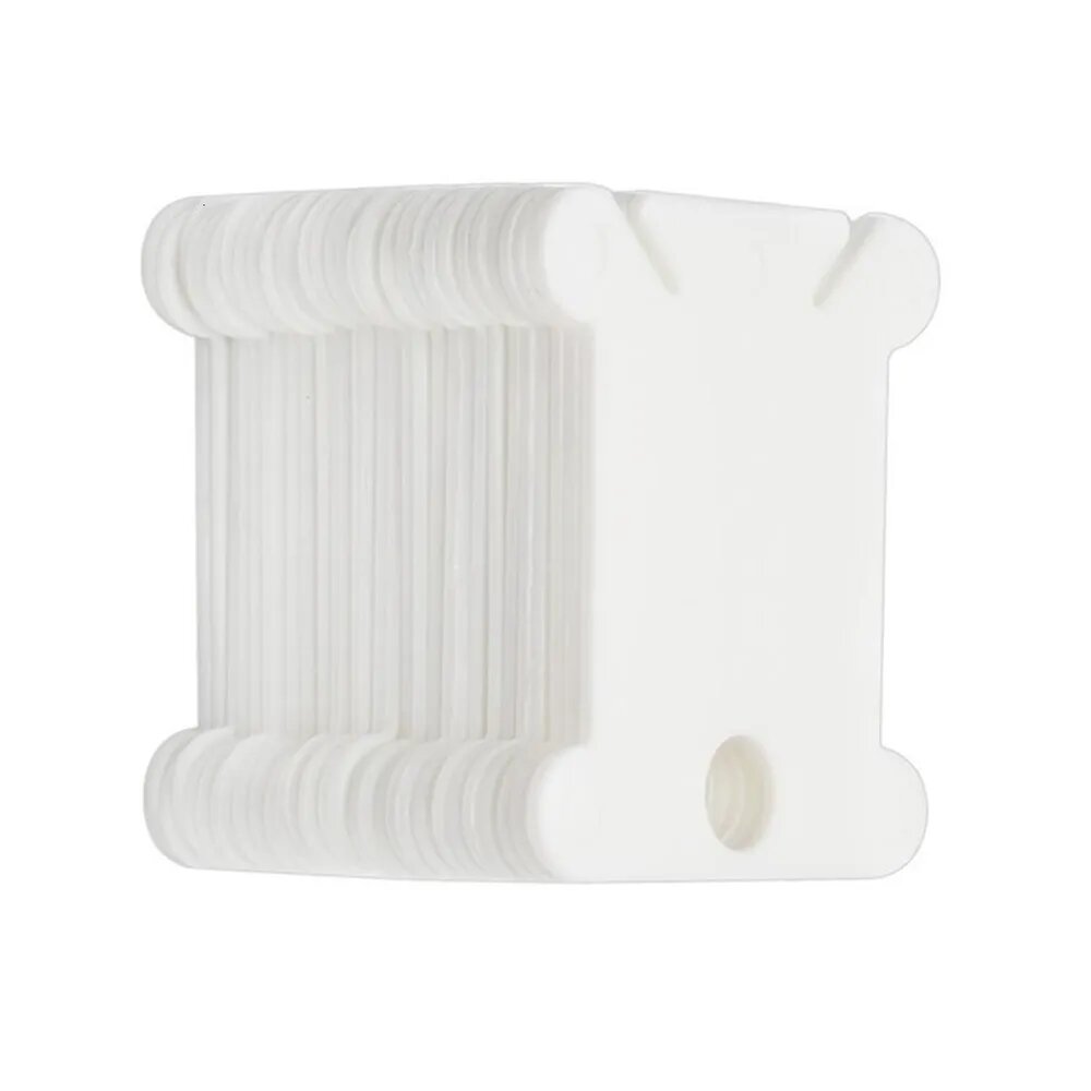 Пластиковые катушки для ниток (50 шт), Белый