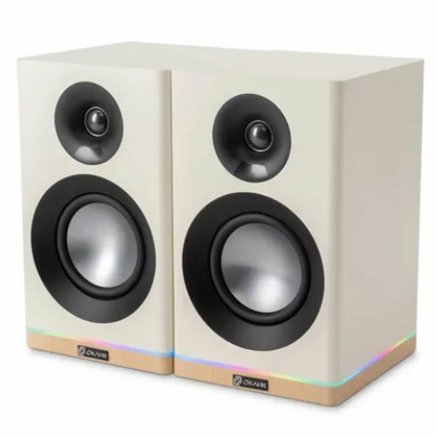 2.0 Колонки OKLICK OK-605A (1910524) белый - 60 Вт, Bluetooth, питание - сеть