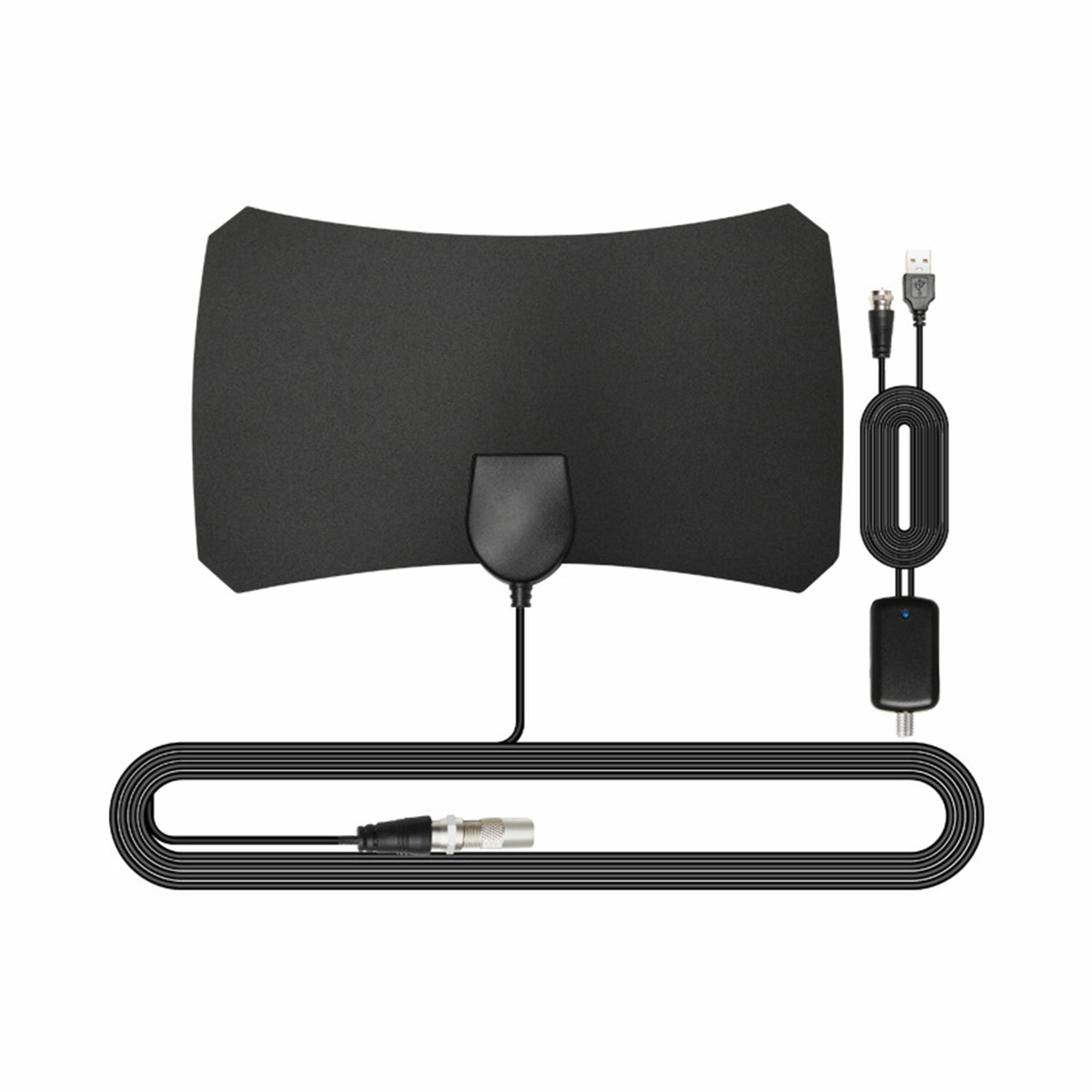 Телевизионная Антенна: Плоская 3м Кабель 25дБи Усилитель 4К HDTV Цифровая Антенна - Дальний Радиус Действия 980 Миль для Комнатного Использования