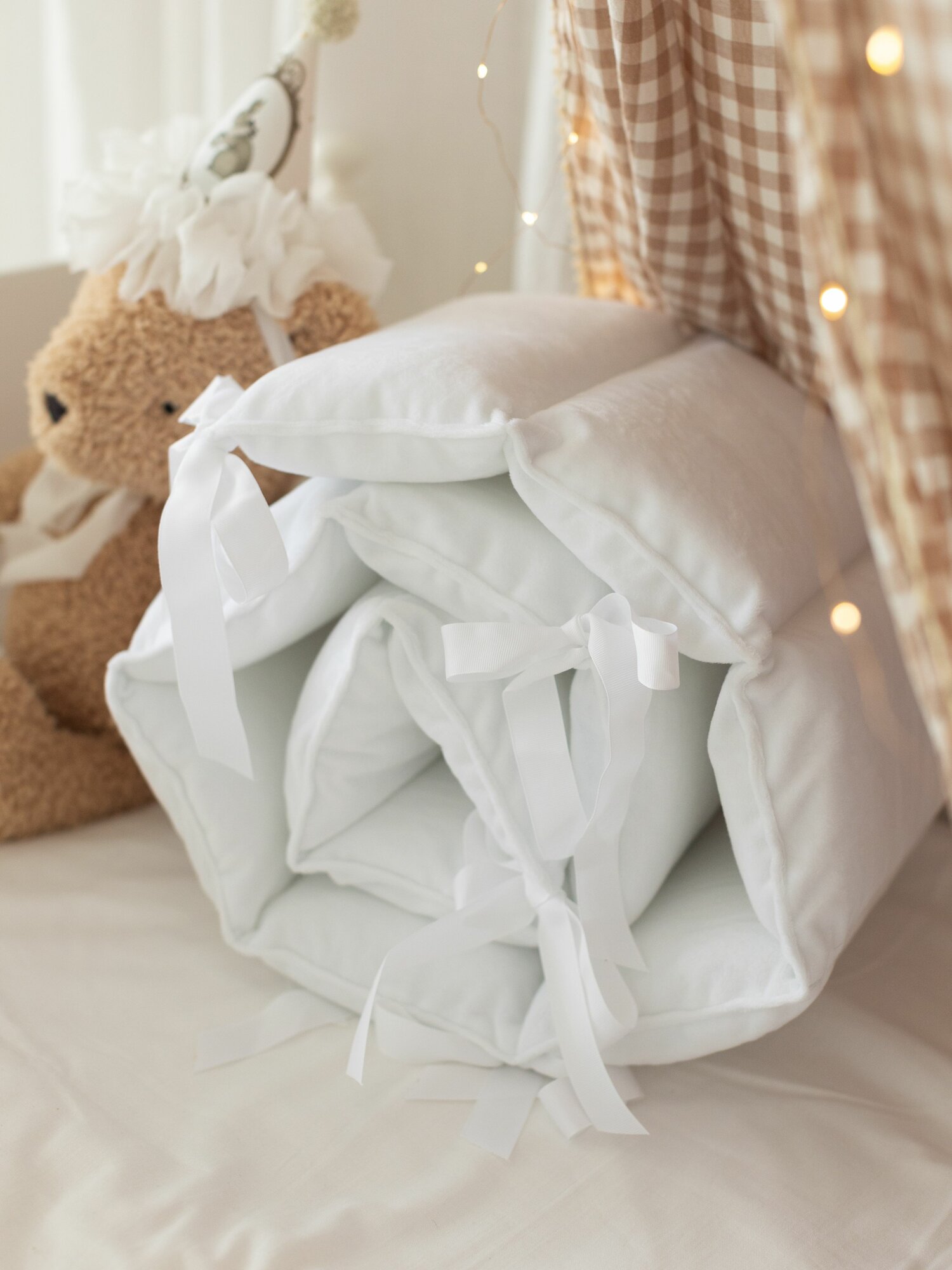 COROCOCO Бортик для кровати Белый 180х30 см.