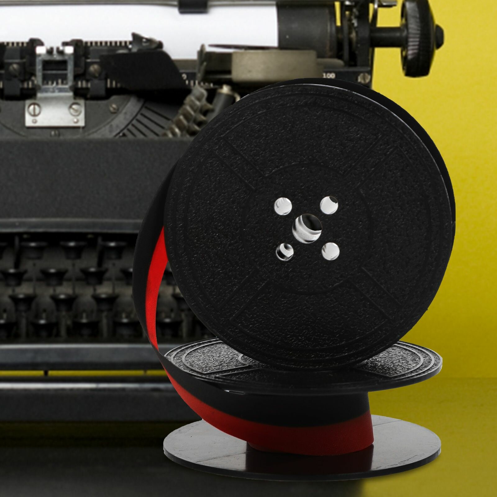 Черная Лента Для Машинки, Износостойкая, С Двойной Шпулькой, 1 Упаковка