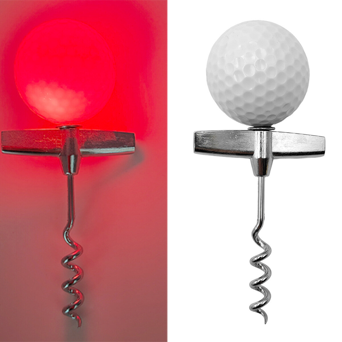 Кросс-бордерный новый сплавный гольф-стоппер для вина, светодиодный светящийся открыватель для пивных бутылок, креативный Т-образный открыватель для красного вина