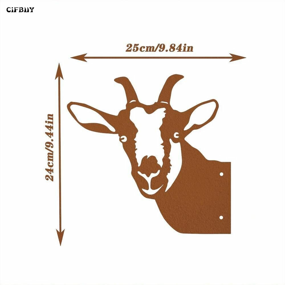 Кованая фигура козы для сада, антикоррозийное покрытие