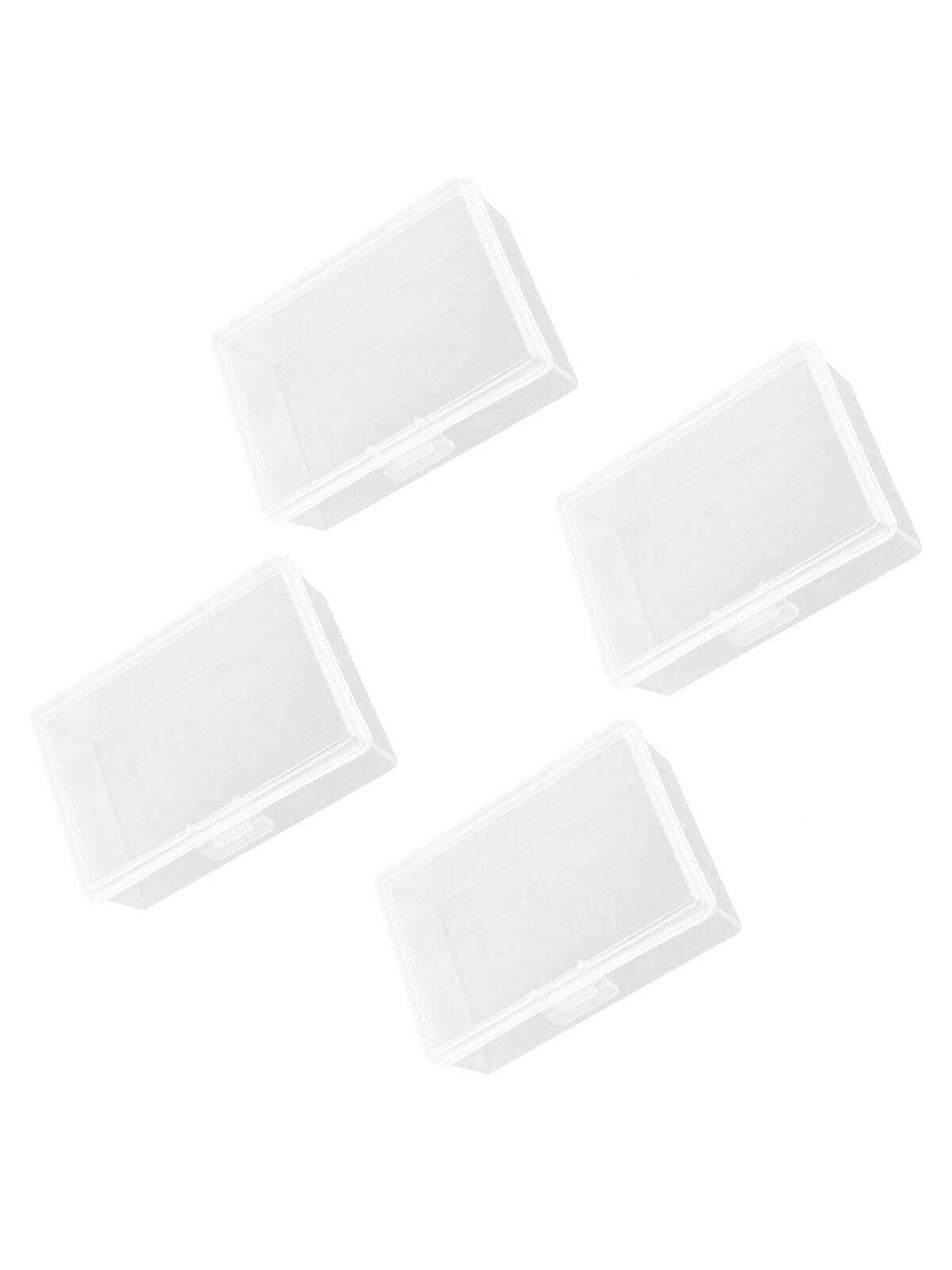 4 части прозрачной прямоугольной пластиковой коробки для игральных карт
