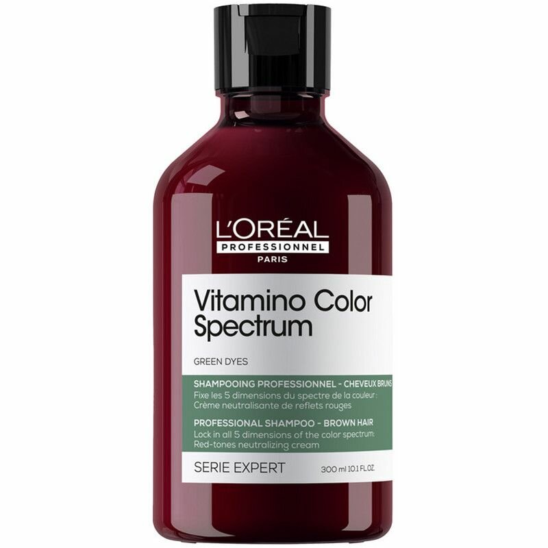 Шампунь зеленый L'Oreal Professionnel Serie Expert Vitamino Color Spectrum нейтрализующий для окрашенных волос, 300 мл