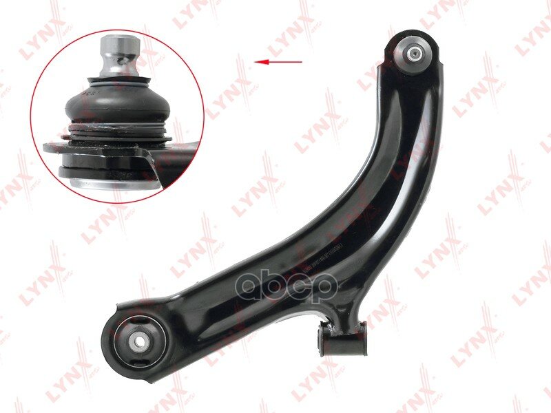 Рычаг передний левый NISSAN MICRA K12E (2002>)/NOTE (E11) (2006>) ш/о=16мм LYNXauto арт. C5010L