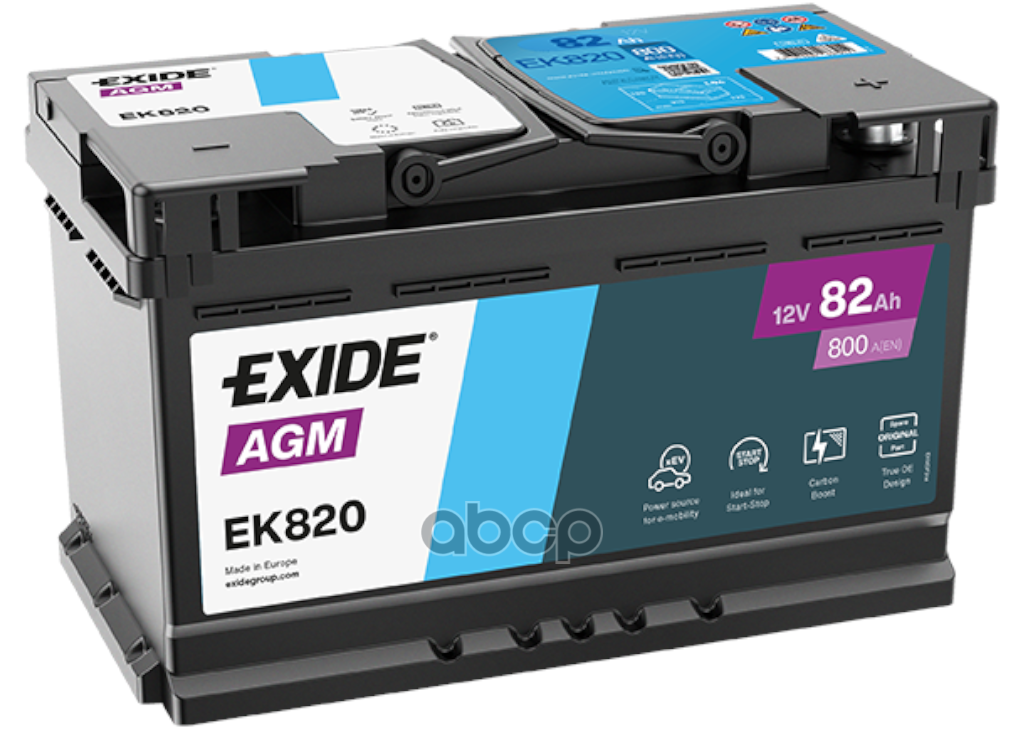 Аккумулятор EXIDE арт. EK820