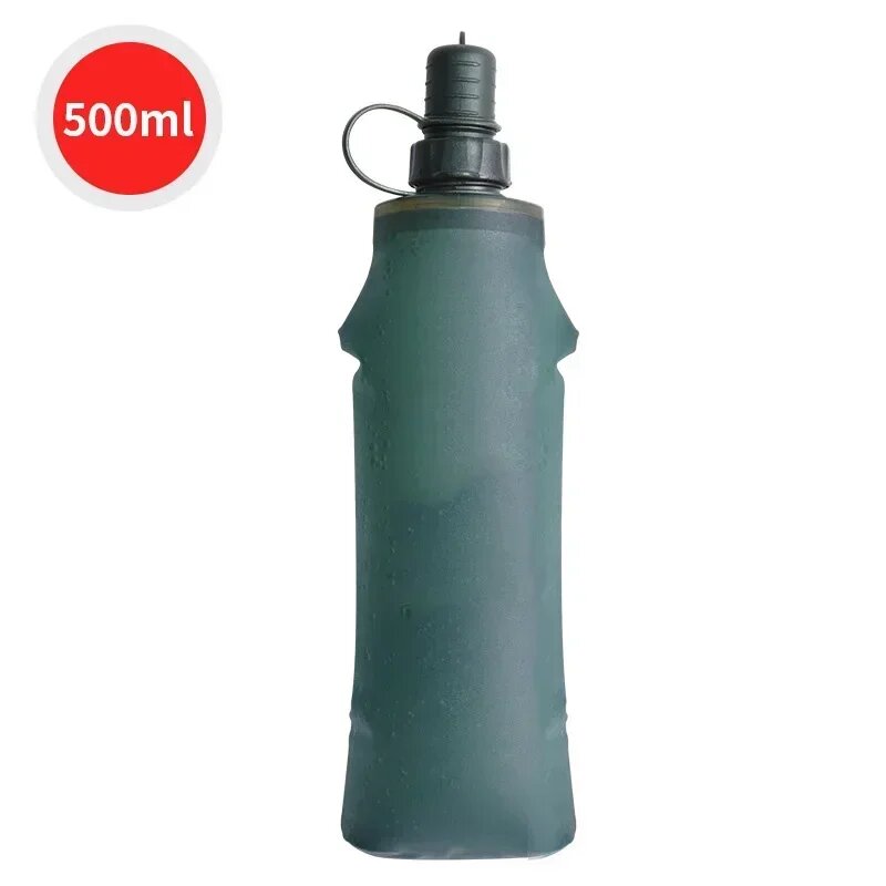 Складная мягкая бутылка для воды TPU 500 мл Green500ml