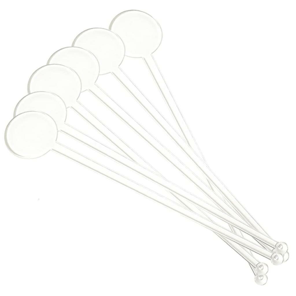 Прозрачные пластиковые мешалки для напитков, 100 шт, Прозрачный
