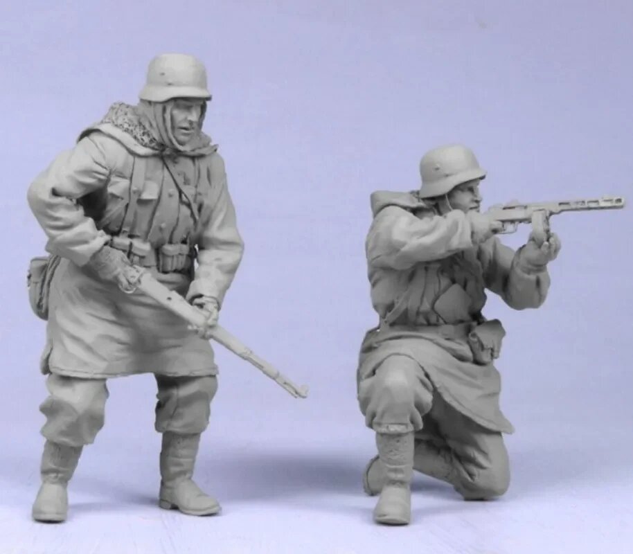 1/35 фигурка из смолы, модель, строительные наборы, историческая военная миниатюрная пехота, диорама на 2 человека, игрушка в разобранном виде, неокрашенная 967A