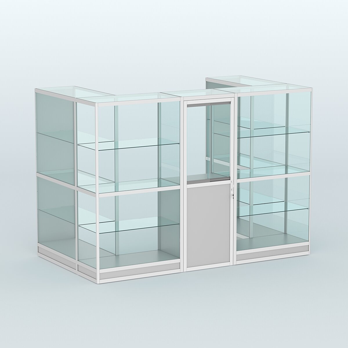 Павильон из профиля пристенный №2г (4,05 кв. м), Серый