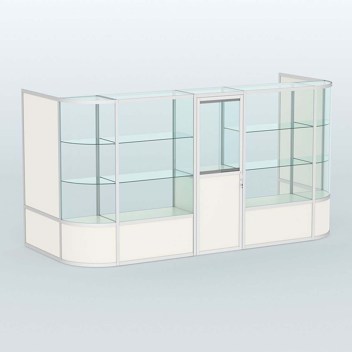 Павильон из профиля пристенный №12б (5,50 кв. м), Белый