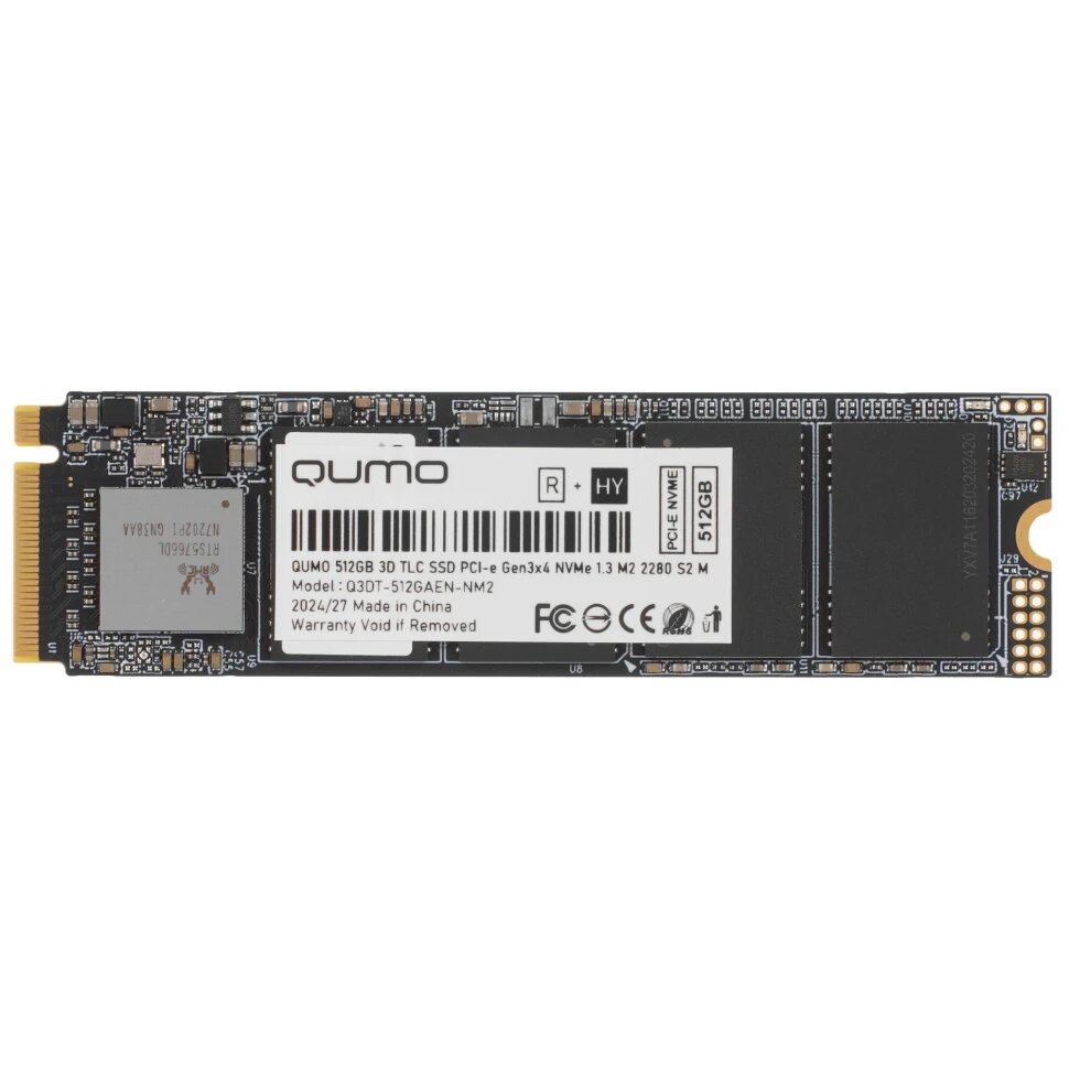 512 ГБ M.2 NVMe накопитель QUMO Novation [Q3DT-512GAEN-NM2], PCIe 3.0 x4
