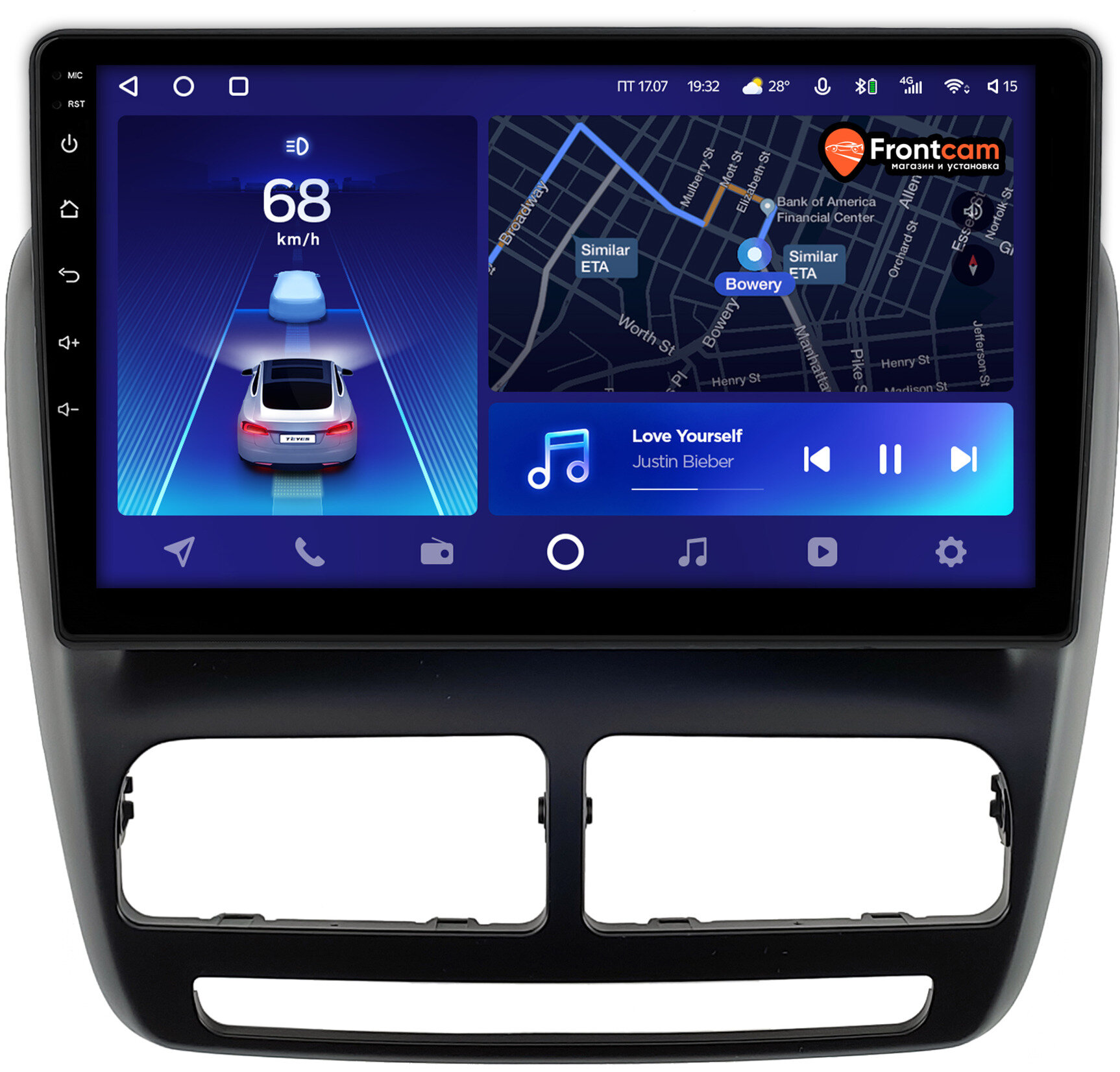 Штатная магнитола Teyes CC2 PLUS 6/128 10" RM-10-1401 Fiat Doblo 2 2009-2015 Android 10 (4G-SIM, DSP, QLed)